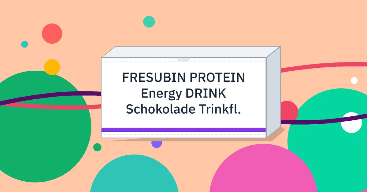 Symbolbild: Packung mit der Aufschrift FRESUBIN PROTEIN Energy DRINK Schokolade Trinkfl. (PZN 19750212) – Verfügbarkeit und Bezug in Apotheken in Frankfurt am Main