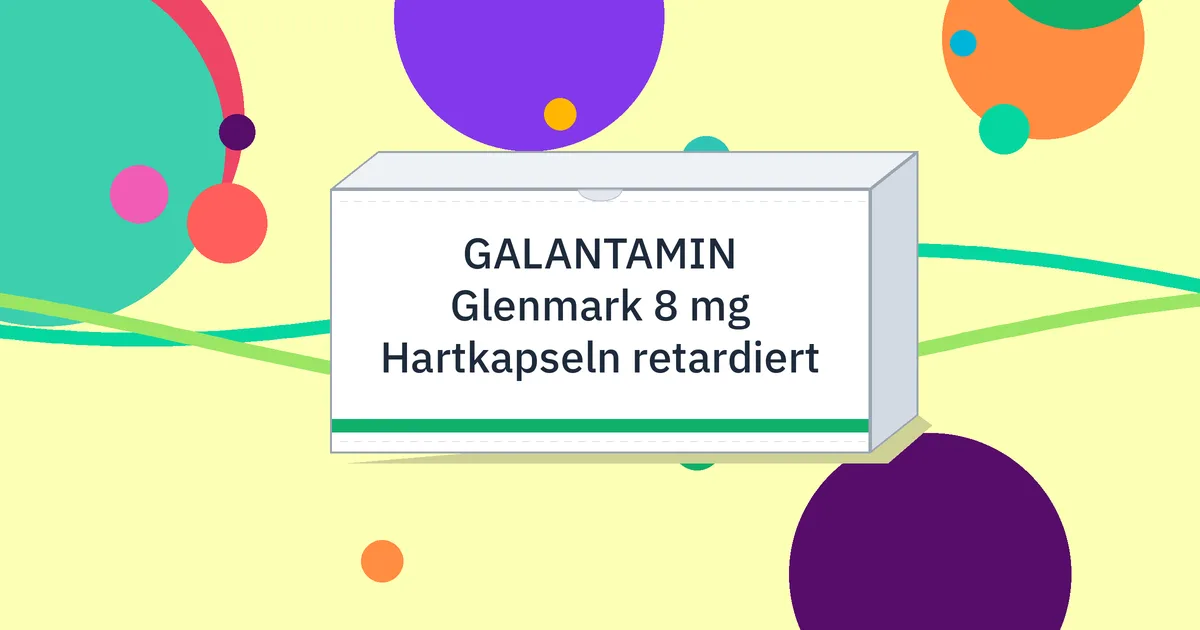 Symbolbild: Packung mit der Aufschrift GALANTAMIN Glenmark 8 mg Hartkapseln retardiert (PZN 14135436) – Verfügbarkeit und Bezug in Apotheken in Frankfurt am Main