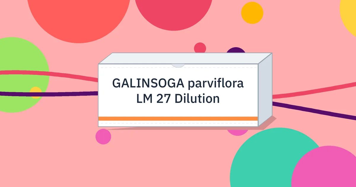 Symbolbild: Packung mit der Aufschrift GALINSOGA parviflora LM 27 Dilution (PZN 13496824) – Verfügbarkeit und Bezug in Apotheken in Frankfurt am Main