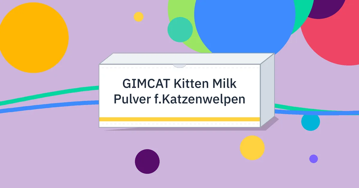 Symbolbild: Packung mit der Aufschrift GIMCAT Kitten Milk Pulver f.Katzenwelpen (PZN 19747405) – Verfügbarkeit und Bezug in Apotheken in Frankfurt am Main