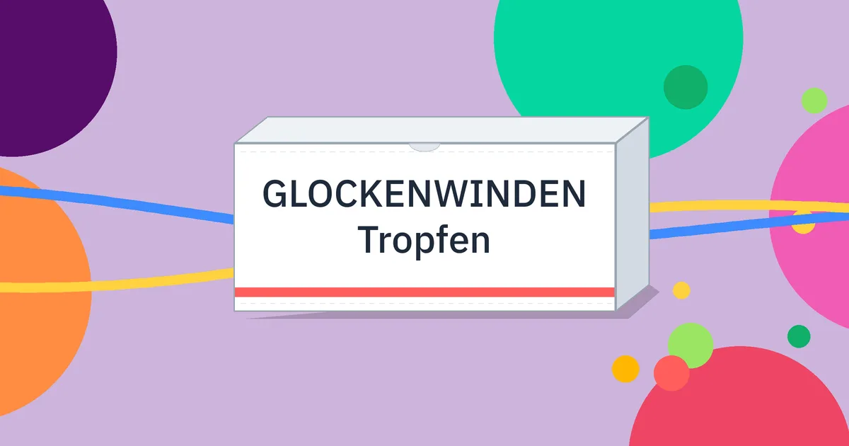 Symbolbild: Packung mit der Aufschrift GLOCKENWINDEN Tropfen (PZN 15191655) – Verfügbarkeit und Bezug in Apotheken in Frankfurt am Main