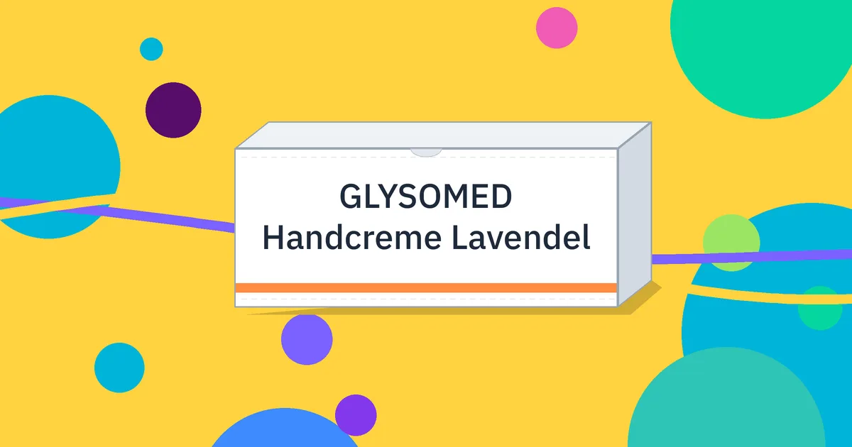 Symbolbild: Packung mit der Aufschrift GLYSOMED Handcreme Lavendel (PZN 19265095) – Verfügbarkeit und Bezug in Apotheken in Frankfurt am Main