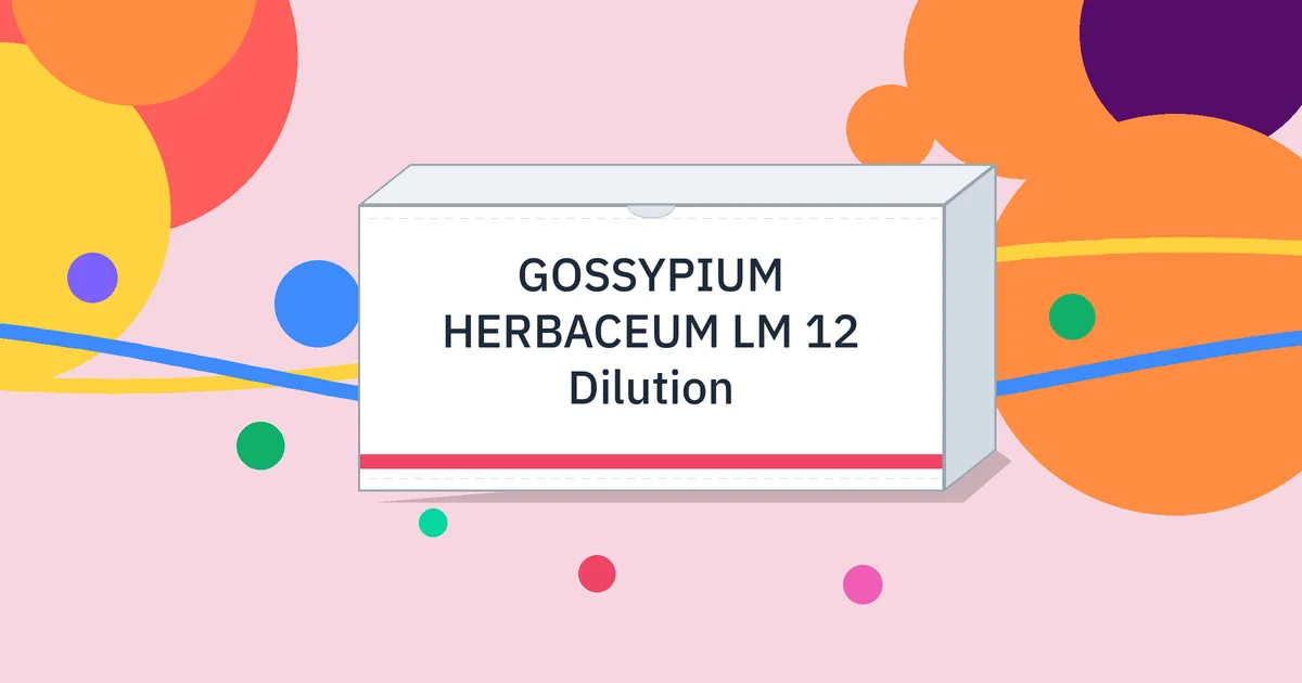 Symbolbild: Packung mit der Aufschrift GOSSYPIUM HERBACEUM LM 12 Dilution (PZN 13545592) – Verfügbarkeit und Bezug in Apotheken in Frankfurt am Main