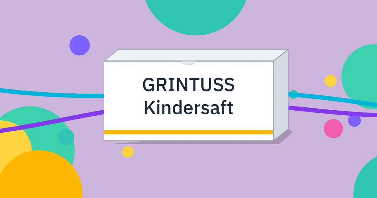 Symbolbild: Packung mit der Aufschrift GRINTUSS Kindersaft (PZN 19055297) – Verfügbarkeit und Bezug in Apotheken in Frankfurt am Main