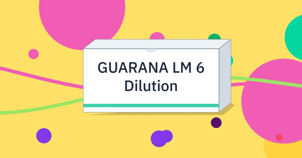 Symbolbild: Packung mit der Aufschrift GUARANA LM 6 Dilution (PZN 12882956) – Verfügbarkeit und Bezug in Apotheken in Frankfurt am Main