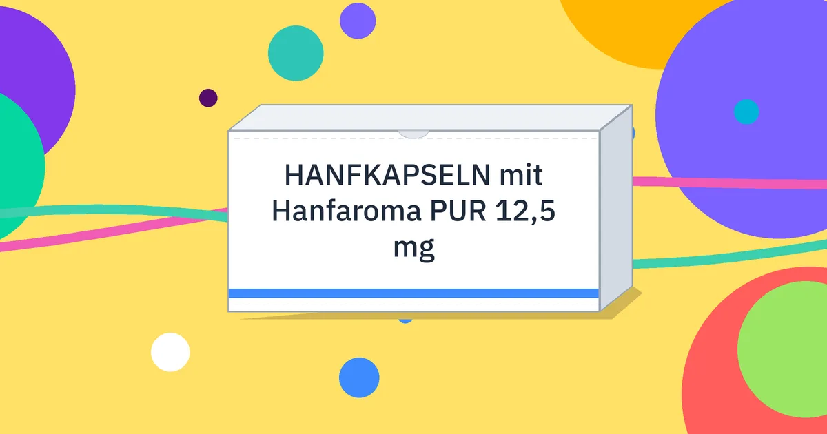 Symbolbild: Packung mit der Aufschrift HANFKAPSELN mit Hanfaroma PUR 12,5 mg (PZN 16400167) – Verfügbarkeit und Bezug in Apotheken in Frankfurt am Main