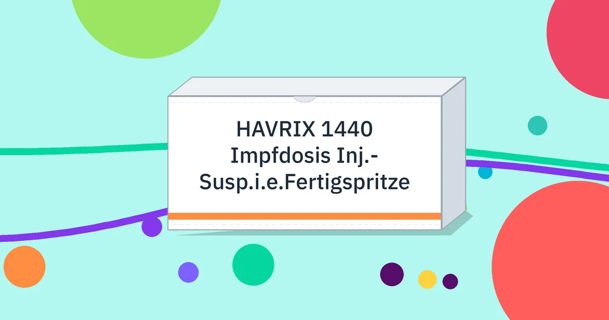 Symbolbild: Packung mit der Aufschrift HAVRIX 1440 Impfdosis Inj.-Susp.i.e.Fertigspritze (PZN 17483221) – Verfügbarkeit und Bezug in Apotheken in Frankfurt am Main