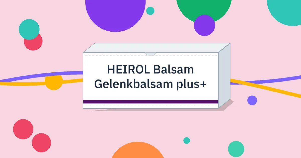 Symbolbild: Packung mit der Aufschrift HEIROL Balsam Gelenkbalsam plus+ (PZN 02019469) – Verfügbarkeit und Bezug in Apotheken in Frankfurt am Main