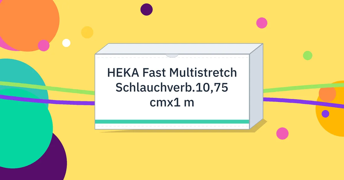 Symbolbild: Packung mit der Aufschrift HEKA Fast Multistretch Schlauchverb.10,75 cmx1 m (PZN 16824499) – Verfügbarkeit und Bezug in Apotheken in Frankfurt am Main