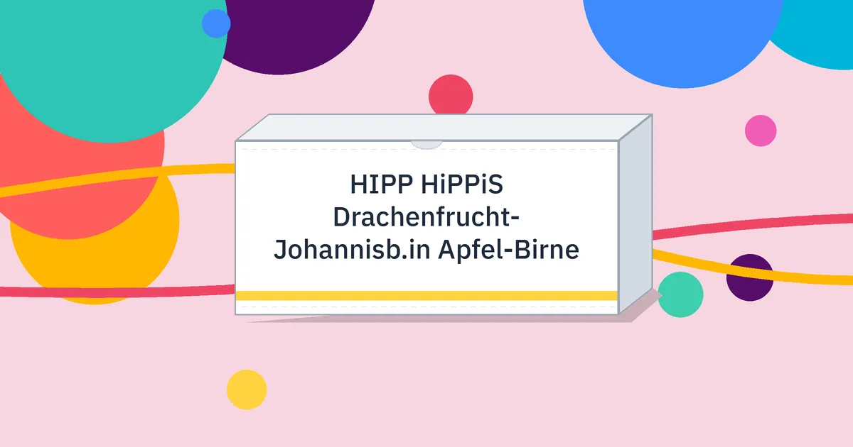 Symbolbild: Packung mit der Aufschrift HIPP HiPPiS Drachenfrucht-Johannisb.in Apfel-Birne (PZN 15262800) – Verfügbarkeit und Bezug in Apotheken in Frankfurt am Main