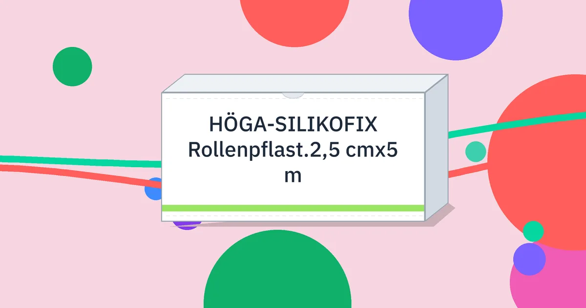 Symbolbild: Packung mit der Aufschrift HÖGA-SILIKOFIX Rollenpflast.2,5 cmx5 m (PZN 15201112) – Verfügbarkeit und Bezug in Apotheken in Frankfurt am Main