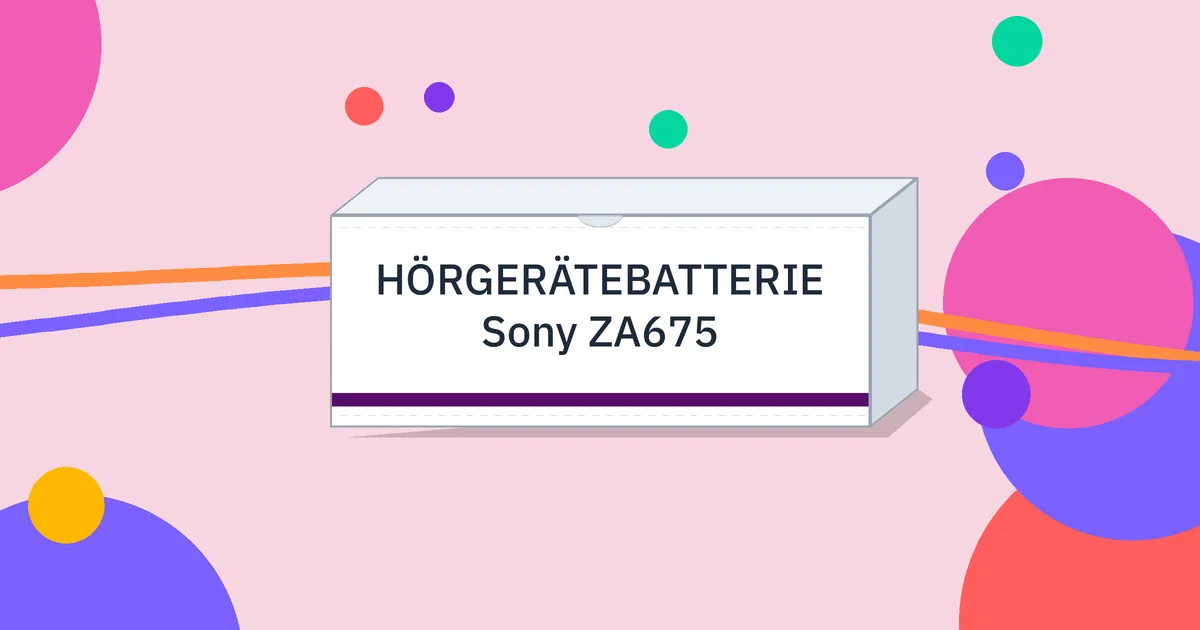 Symbolbild: Packung mit der Aufschrift HÖRGERÄTEBATTERIE Sony ZA675 (PZN 00300920) – Verfügbarkeit und Bezug in Apotheken in Frankfurt am Main
