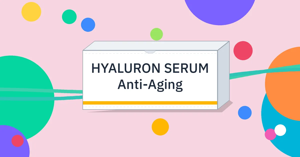 Symbolbild: Packung mit der Aufschrift HYALURON SERUM Anti-Aging (PZN 18790066) – Verfügbarkeit und Bezug in Apotheken in Frankfurt am Main