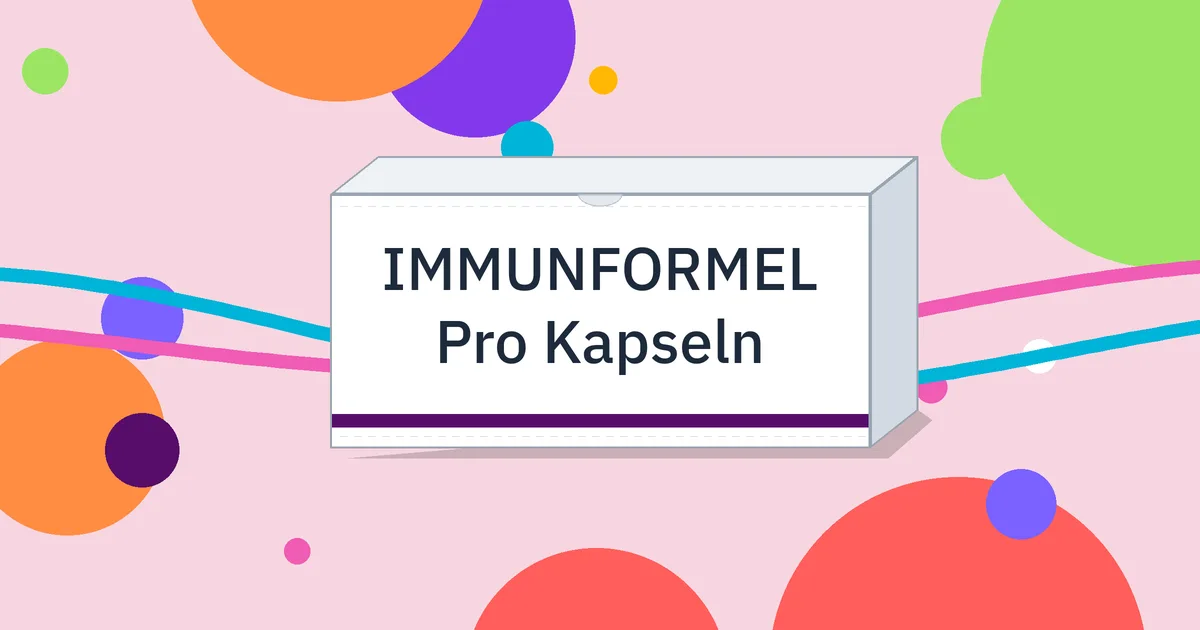 Symbolbild: Packung mit der Aufschrift IMMUNFORMEL Pro Kapseln (PZN 18049478) – Verfügbarkeit und Bezug in Apotheken in Frankfurt am Main
