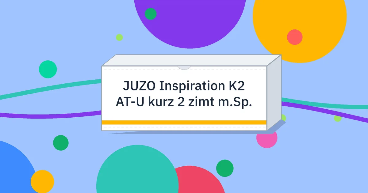 Symbolbild: Packung mit der Aufschrift JUZO Inspiration K2 AT-U kurz 2 zimt m.Sp. (PZN 14928881) – Verfügbarkeit und Bezug in Apotheken in Frankfurt am Main