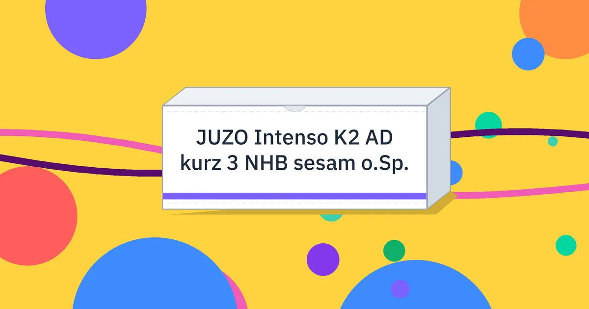 Symbolbild: Packung mit der Aufschrift JUZO Intenso K2 AD kurz 3 NHB sesam o.Sp. (PZN 18621524) – Verfügbarkeit und Bezug in Apotheken in Frankfurt am Main