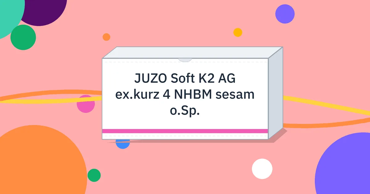 Symbolbild: Packung mit der Aufschrift JUZO Soft K2 AG ex.kurz 4 NHBM sesam o.Sp. (PZN 15002246) – Verfügbarkeit und Bezug in Apotheken in Frankfurt am Main