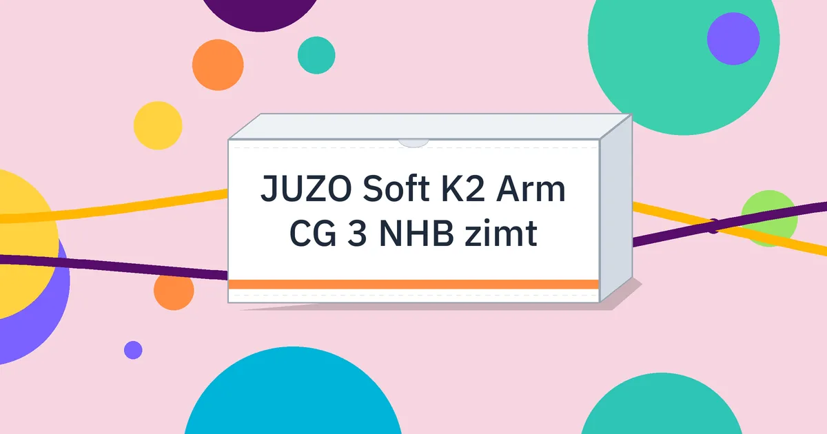 Symbolbild: Packung mit der Aufschrift JUZO Soft K2 Arm CG 3 NHB zimt (PZN 15510758) – Verfügbarkeit und Bezug in Apotheken in Frankfurt am Main