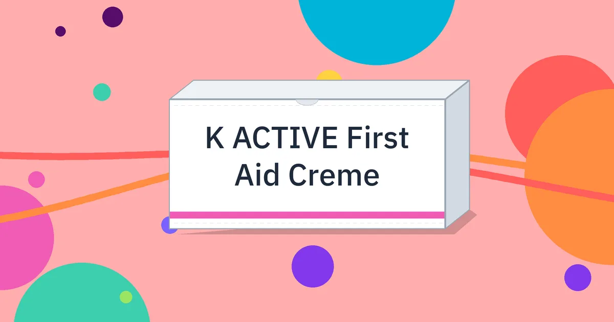 Symbolbild: Packung mit der Aufschrift K ACTIVE First Aid Creme (PZN 10403348) – Verfügbarkeit und Bezug in Apotheken in Frankfurt am Main