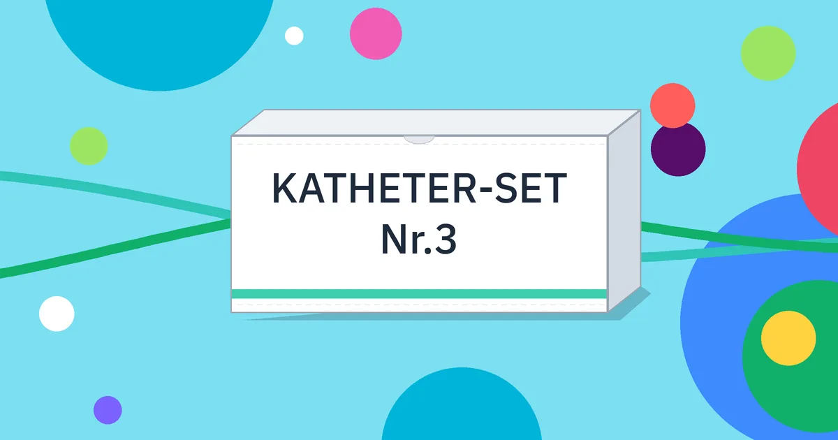 Symbolbild: Packung mit der Aufschrift KATHETER-SET Nr.3 (PZN 02441725) – Verfügbarkeit und Bezug in Apotheken in Frankfurt am Main