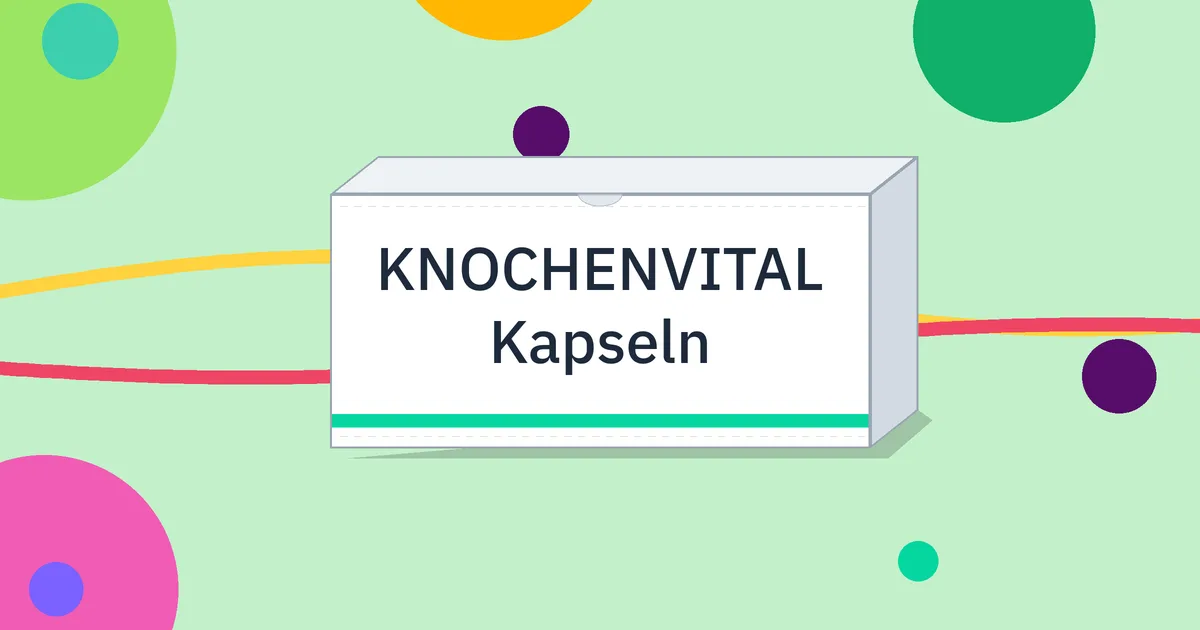 Symbolbild: Packung mit der Aufschrift KNOCHENVITAL Kapseln (PZN 19442858) – Verfügbarkeit und Bezug in Apotheken in Frankfurt am Main