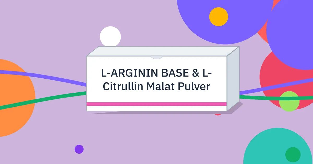Symbolbild: Packung mit der Aufschrift L-ARGININ BASE & L-Citrullin Malat Pulver (PZN 19098875) – Verfügbarkeit und Bezug in Apotheken in Frankfurt am Main