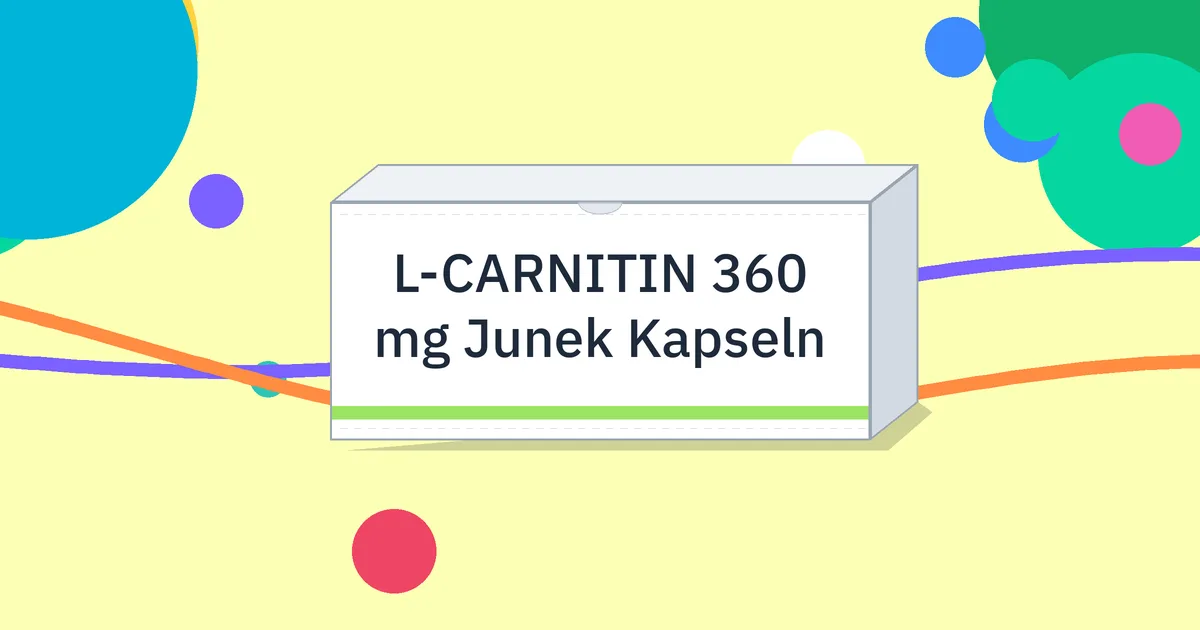 Symbolbild: Packung mit der Aufschrift L-CARNITIN 360 mg Junek Kapseln (PZN 00985645) – Verfügbarkeit und Bezug in Apotheken in Frankfurt am Main