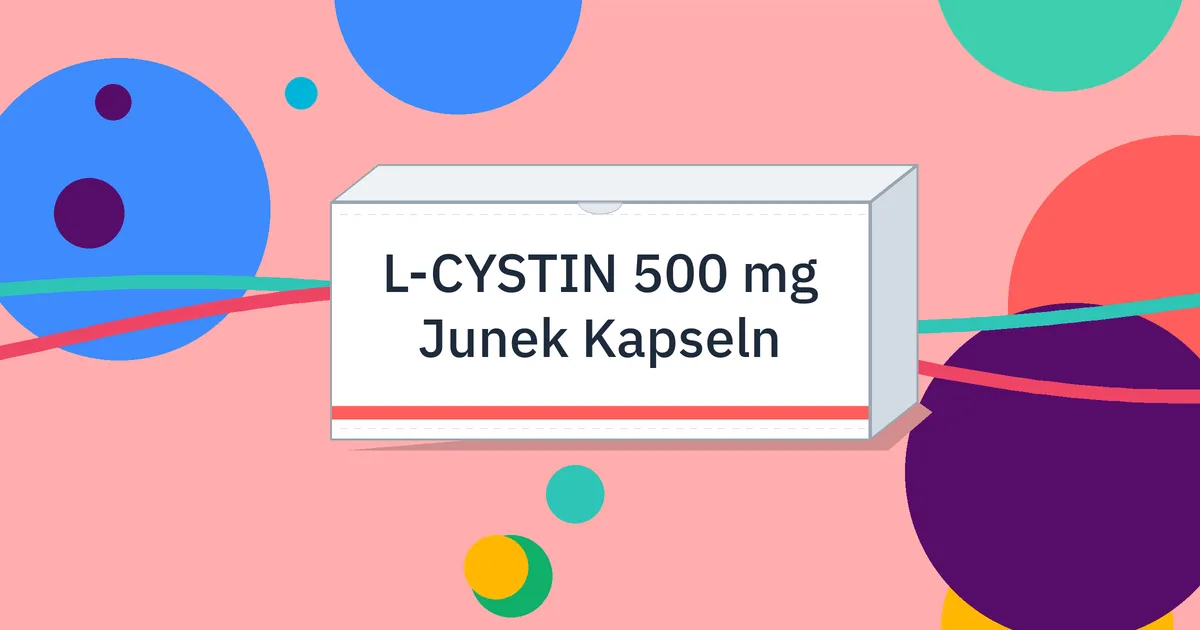 Symbolbild: Packung mit der Aufschrift L-CYSTIN 500 mg Junek Kapseln (PZN 00132457) – Verfügbarkeit und Bezug in Apotheken in Frankfurt am Main