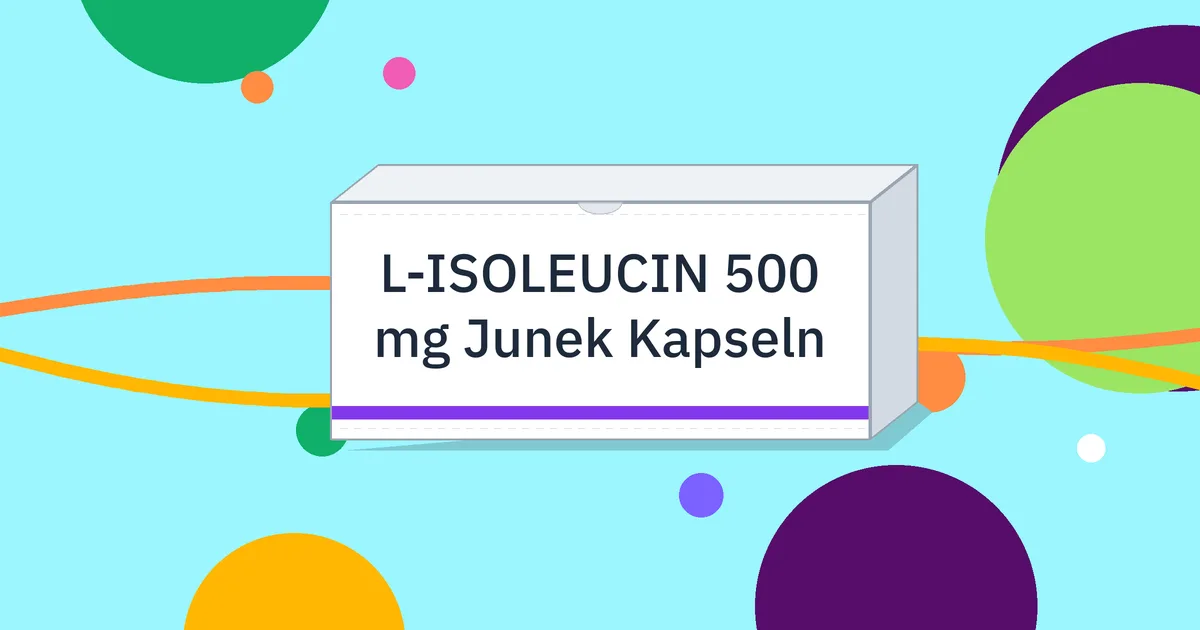Symbolbild: Packung mit der Aufschrift L-ISOLEUCIN 500 mg Junek Kapseln (PZN 00133681) – Verfügbarkeit und Bezug in Apotheken in Frankfurt am Main
