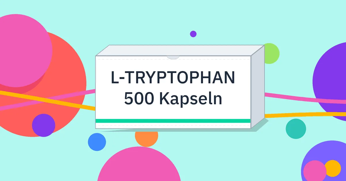 Symbolbild: Packung mit der Aufschrift L-TRYPTOPHAN 500 Kapseln (PZN 14438935) – Verfügbarkeit und Bezug in Apotheken in Frankfurt am Main