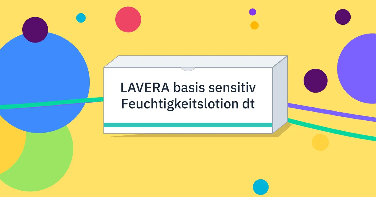 Symbolbild: Packung mit der Aufschrift LAVERA basis sensitiv Feuchtigkeitslotion dt (PZN 10787797) – Verfügbarkeit und Bezug in Apotheken in Frankfurt am Main