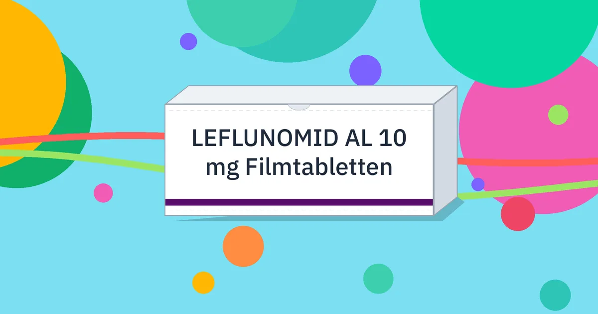 Symbolbild: Packung mit der Aufschrift LEFLUNOMID AL 10 mg Filmtabletten (PZN 06466656) – Verfügbarkeit und Bezug in Apotheken in Frankfurt am Main