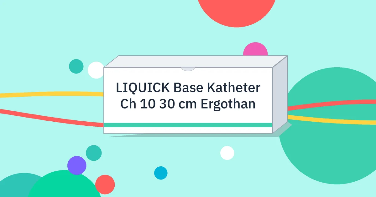 Symbolbild: Packung mit der Aufschrift LIQUICK Base Katheter Ch 10 30 cm Ergothan (PZN 02653522) – Verfügbarkeit und Bezug in Apotheken in Frankfurt am Main