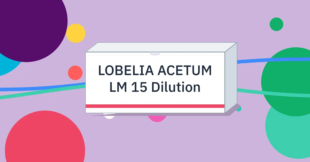 Symbolbild: Packung mit der Aufschrift LOBELIA ACETUM LM 15 Dilution (PZN 13532483) – Verfügbarkeit und Bezug in Apotheken in Frankfurt am Main