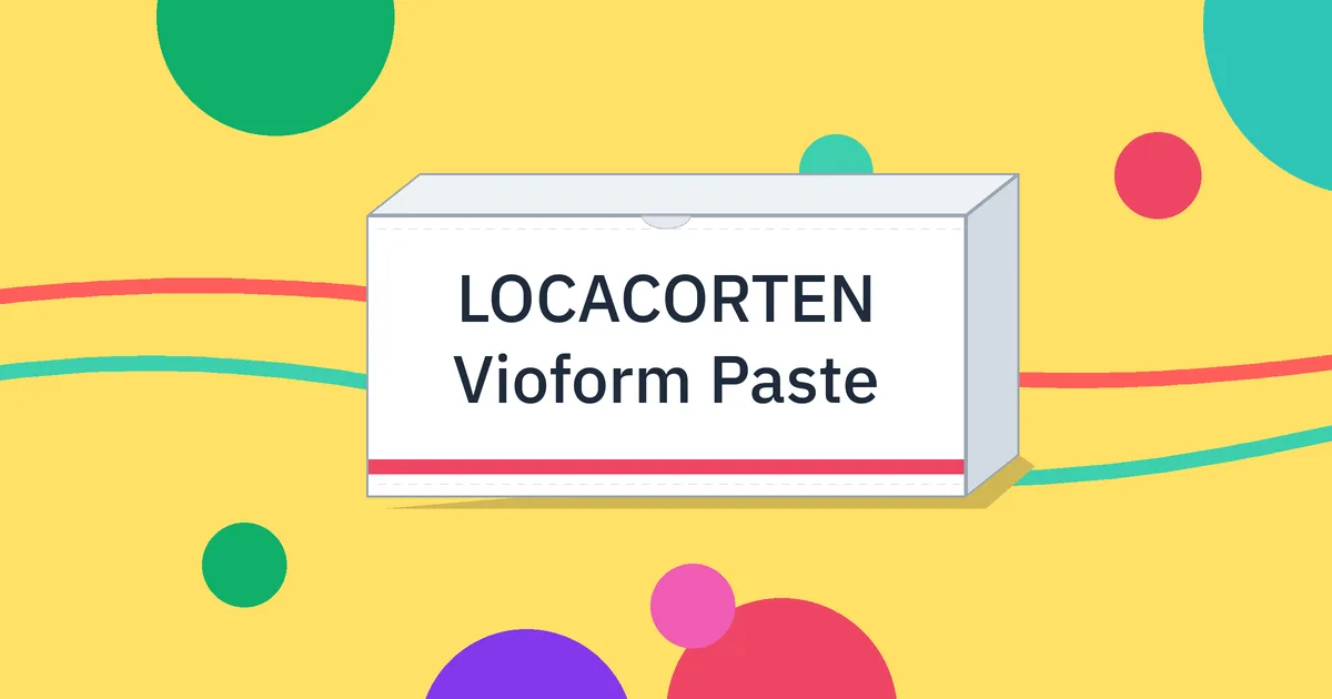 Symbolbild: Packung mit der Aufschrift LOCACORTEN Vioform Paste (PZN 04973076) – Verfügbarkeit und Bezug in Apotheken in Frankfurt am Main