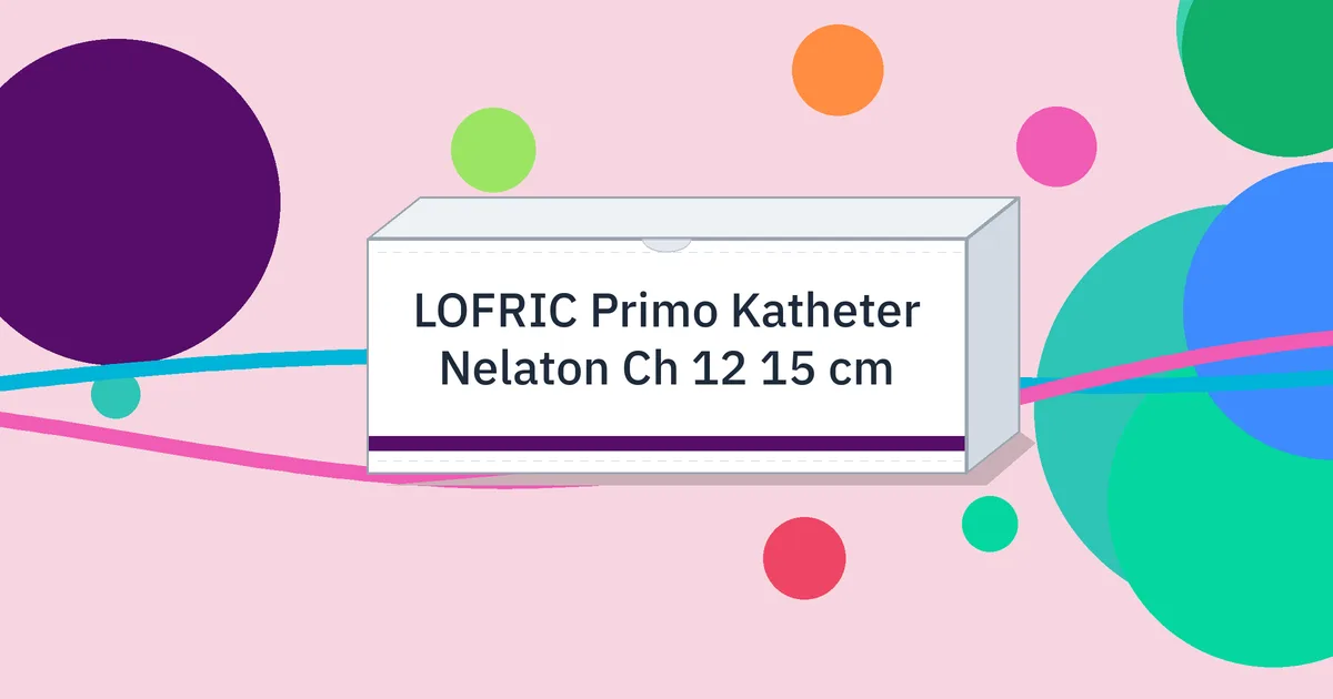 Symbolbild: Packung mit der Aufschrift LOFRIC Primo Katheter Nelaton Ch 12 15 cm (PZN 16672144) – Verfügbarkeit und Bezug in Apotheken in Frankfurt am Main