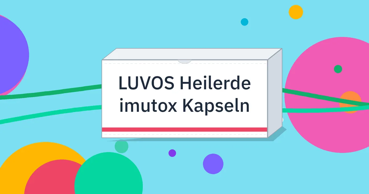 Symbolbild: Packung mit der Aufschrift LUVOS Heilerde imutox Kapseln (PZN 12416579) – Verfügbarkeit und Bezug in Apotheken in Frankfurt am Main