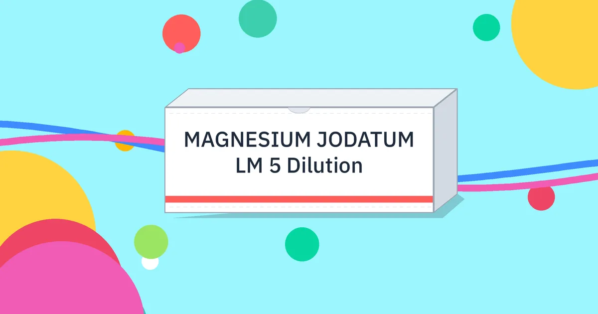 Symbolbild: Packung mit der Aufschrift MAGNESIUM JODATUM LM 5 Dilution (PZN 12937841) – Verfügbarkeit und Bezug in Apotheken in Frankfurt am Main