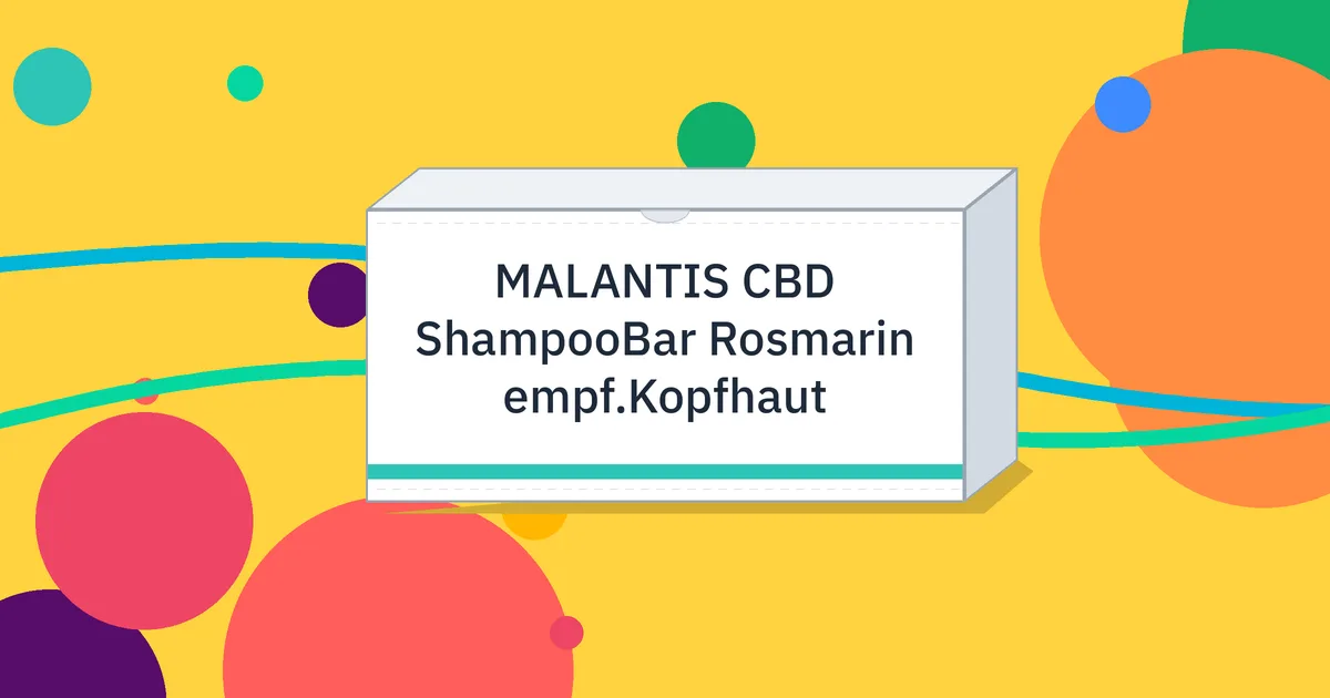 Symbolbild: Packung mit der Aufschrift MALANTIS CBD ShampooBar Rosmarin empf.Kopfhaut (PZN 18221368) – Verfügbarkeit und Bezug in Apotheken in Frankfurt am Main