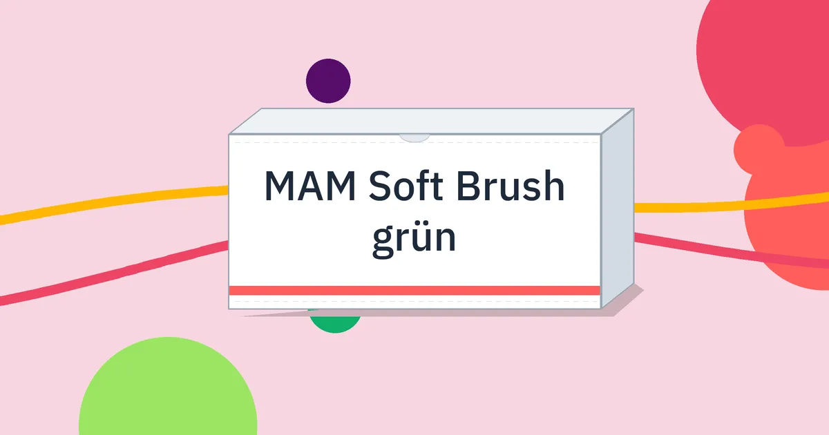 Symbolbild: Packung mit der Aufschrift MAM Soft Brush grün (PZN 12670763) – Verfügbarkeit und Bezug in Apotheken in Frankfurt am Main