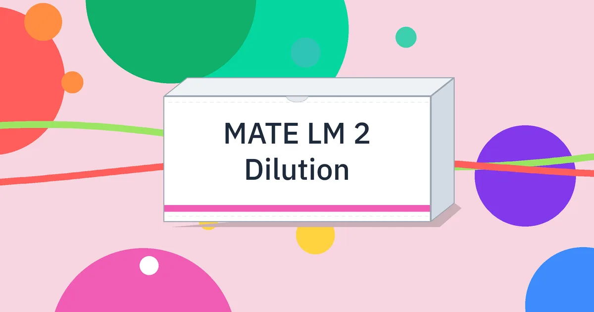 Symbolbild: Packung mit der Aufschrift MATE LM 2 Dilution (PZN 12946834) – Verfügbarkeit und Bezug in Apotheken in Frankfurt am Main