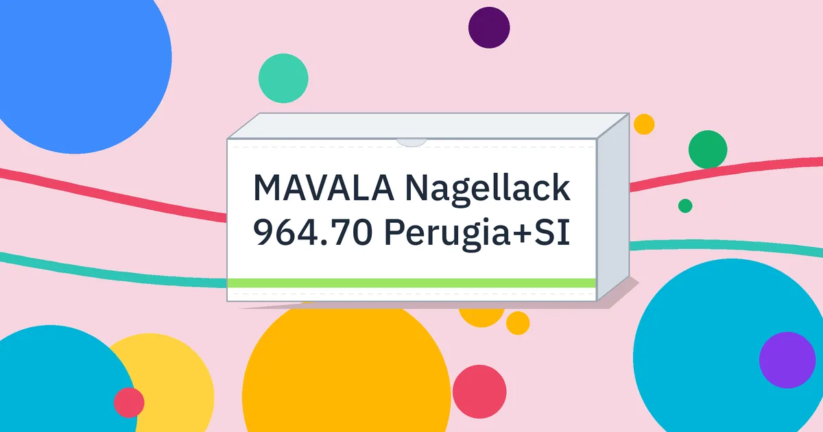 Symbolbild: Packung mit der Aufschrift MAVALA Nagellack 964.70 Perugia+SI (PZN 19507747) – Verfügbarkeit und Bezug in Apotheken in Frankfurt am Main