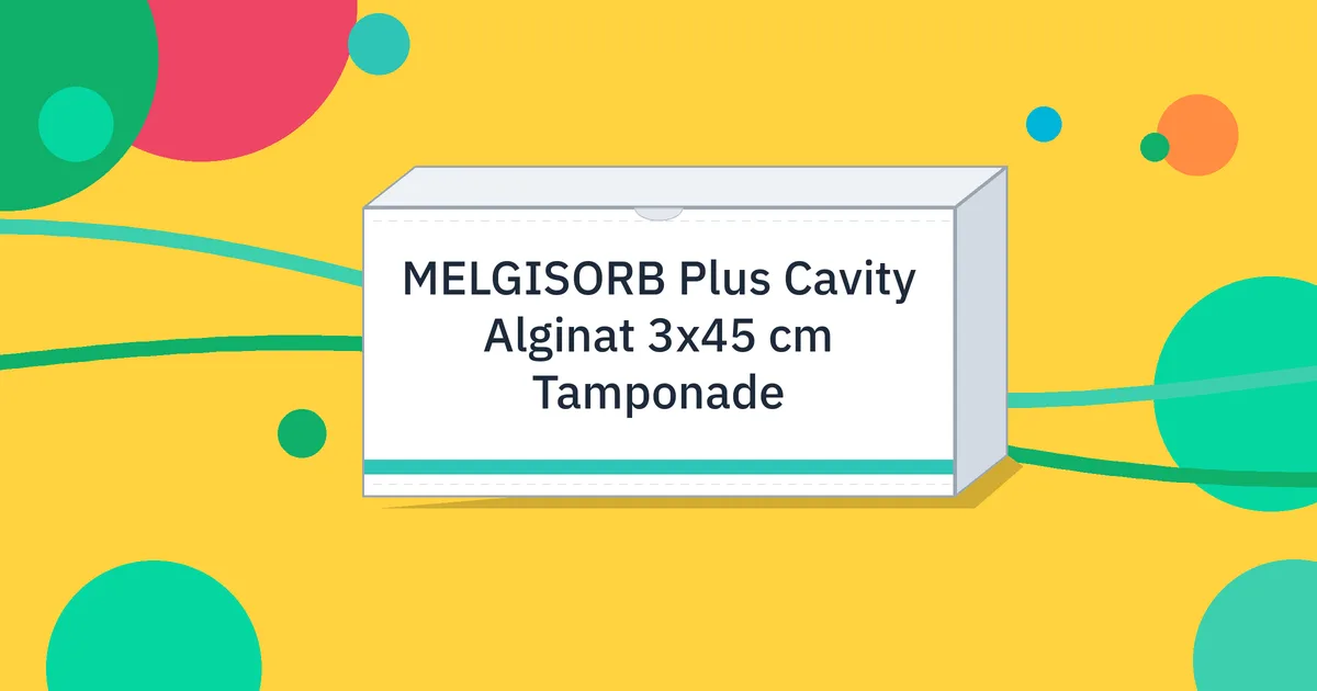 Symbolbild: Packung mit der Aufschrift MELGISORB Plus Cavity Alginat 3x45 cm Tamponade (PZN 19744660) – Verfügbarkeit und Bezug in Apotheken in Frankfurt am Main