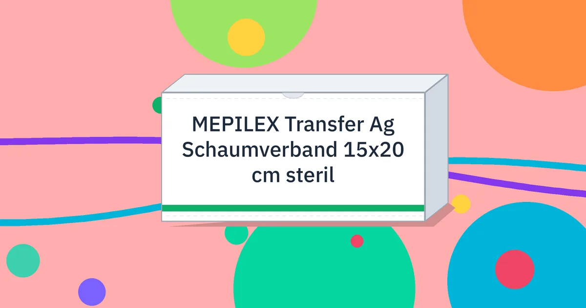 Symbolbild: Packung mit der Aufschrift MEPILEX Transfer Ag Schaumverband 15x20 cm steril (PZN 11152285) – Verfügbarkeit und Bezug in Apotheken in Frankfurt am Main
