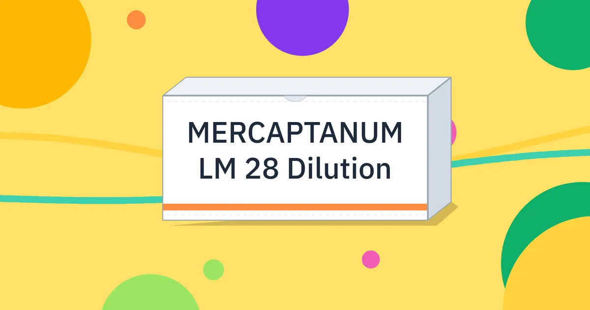 Symbolbild: Packung mit der Aufschrift MERCAPTANUM LM 28 Dilution (PZN 13605822) – Verfügbarkeit und Bezug in Apotheken in Frankfurt am Main