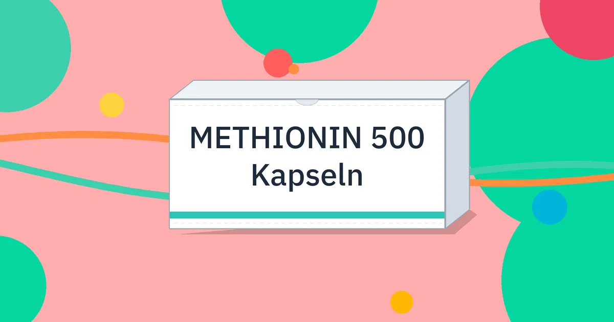 Symbolbild: Packung mit der Aufschrift METHIONIN 500 Kapseln (PZN 02259587) – Verfügbarkeit und Bezug in Apotheken in Frankfurt am Main