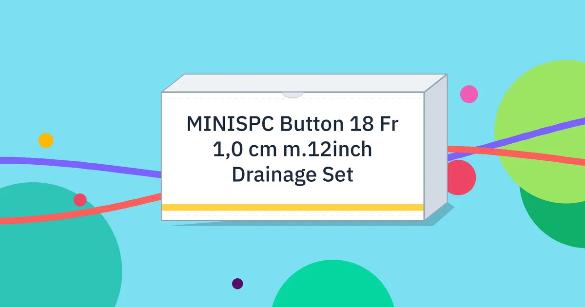 Symbolbild: Packung mit der Aufschrift MINISPC Button 18 Fr 1,0 cm m.12inch Drainage Set (PZN 20820975) – Verfügbarkeit und Bezug in Apotheken in Frankfurt am Main
