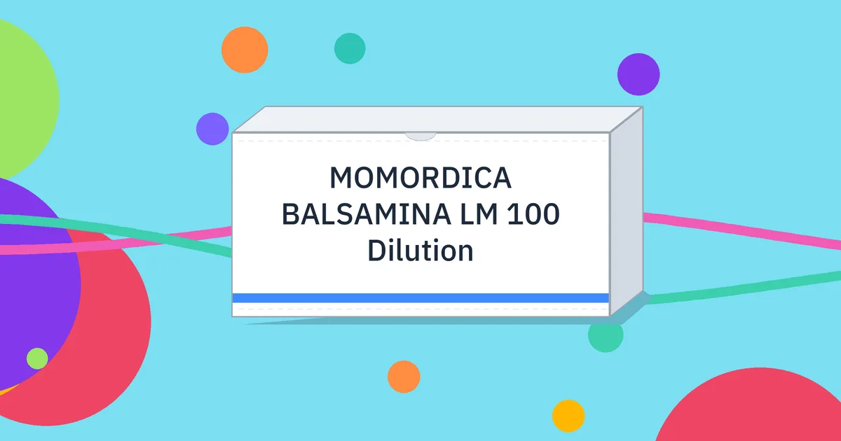Symbolbild: Packung mit der Aufschrift MOMORDICA BALSAMINA LM 100 Dilution (PZN 13610556) – Verfügbarkeit und Bezug in Apotheken in Frankfurt am Main