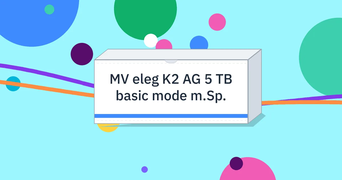 Symbolbild: Packung mit der Aufschrift MV eleg K2 AG 5 TB basic mode m.Sp. (PZN 09876001) – Verfügbarkeit und Bezug in Apotheken in Frankfurt am Main