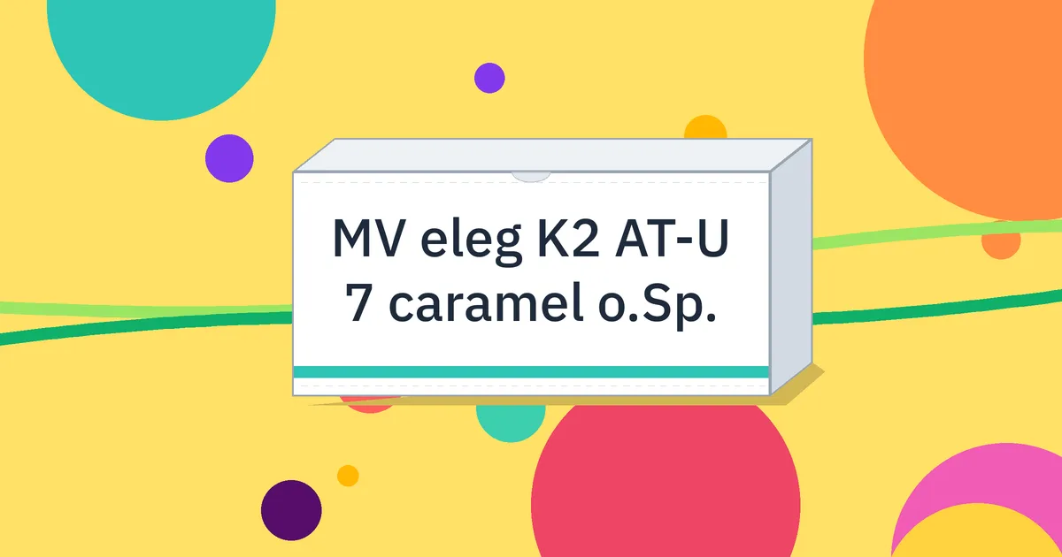 Symbolbild: Packung mit der Aufschrift MV eleg K2 AT-U 7 caramel o.Sp. (PZN 00530198) – Verfügbarkeit und Bezug in Apotheken in Frankfurt am Main